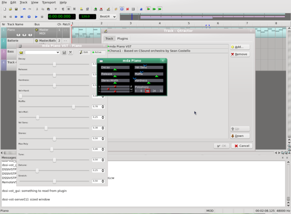 Création musicale: Les instruments virtuels — Documentation Fedora-Fr
