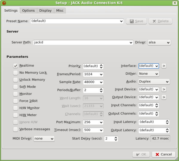 Création musicale: JACK — Documentation Fedora-Fr