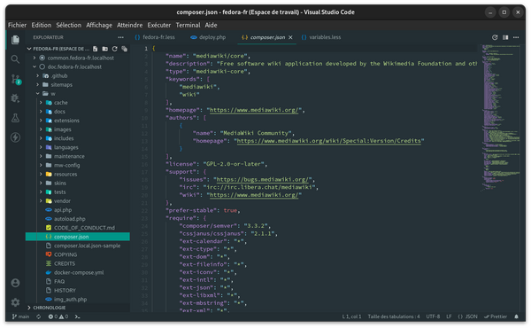 Visual Studio Code et VSCodium — Documentation Fedora-Fr